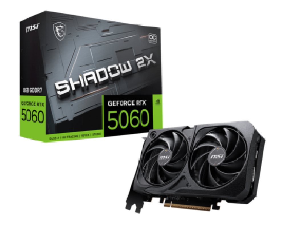 MSI VGA PCI-E NVIDIA GF RTX 5060 8G SHADOW 2X OC, 8GB/128BIT, GDDR7 ...